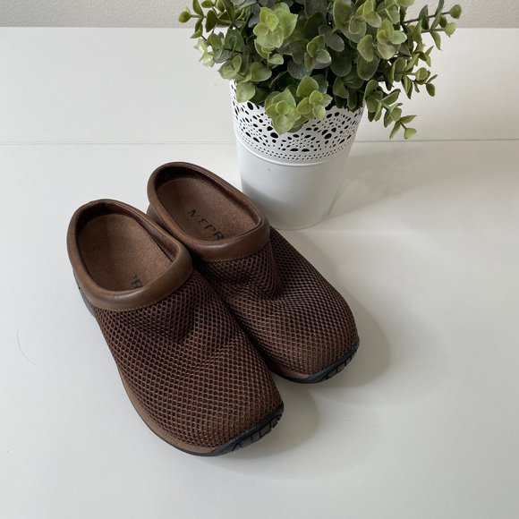 Merrell | Shoes | Merrell Woven Mesh Slide Slip On Comfort Clog Mule ...